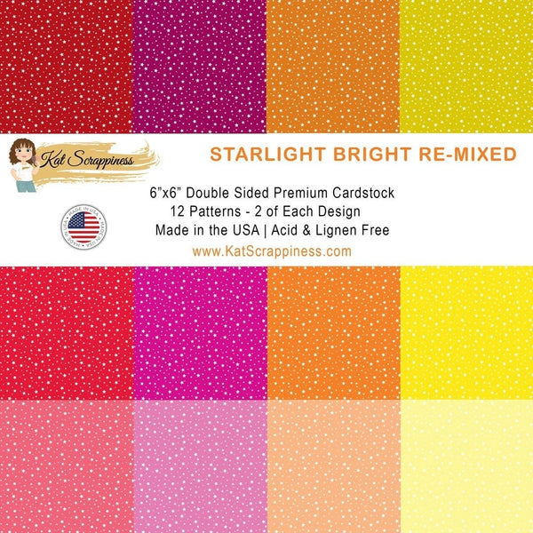 Starlight Bright Re-Mixed 6x6 Paper Pad - Kat Scrappiness
