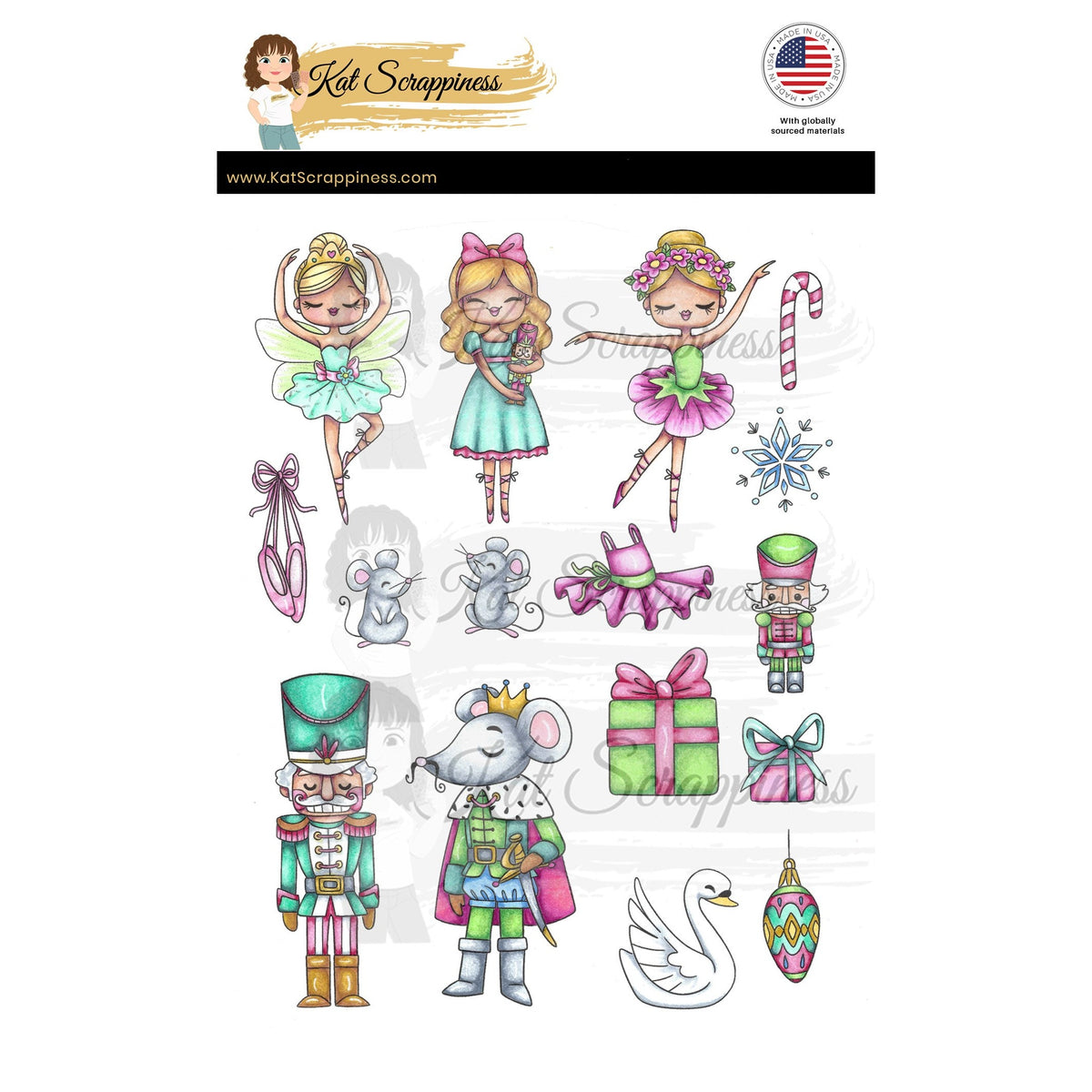 Nutcracker 6x8 Stamp Set - Holiday Release! – Kat Scrappiness