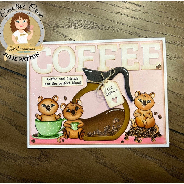 Coffee Pot Shaker Card Craft Dies – Kat Scrappiness