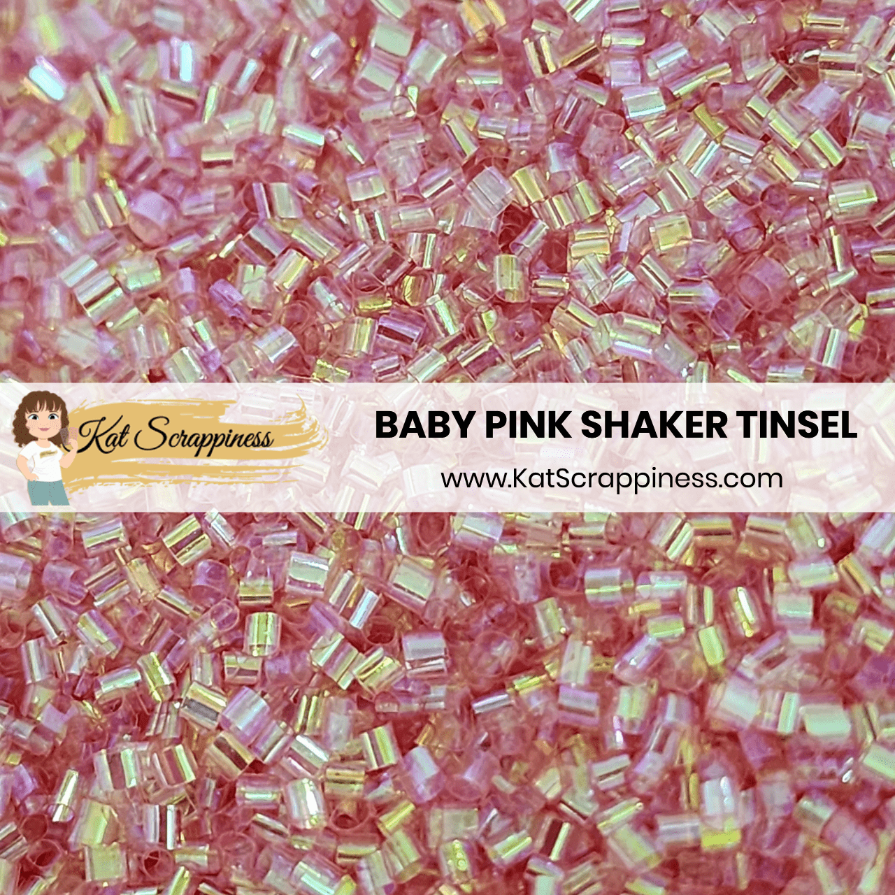 Baby Pink Shaker Tinsel - New Release! - Kat Scrappiness
