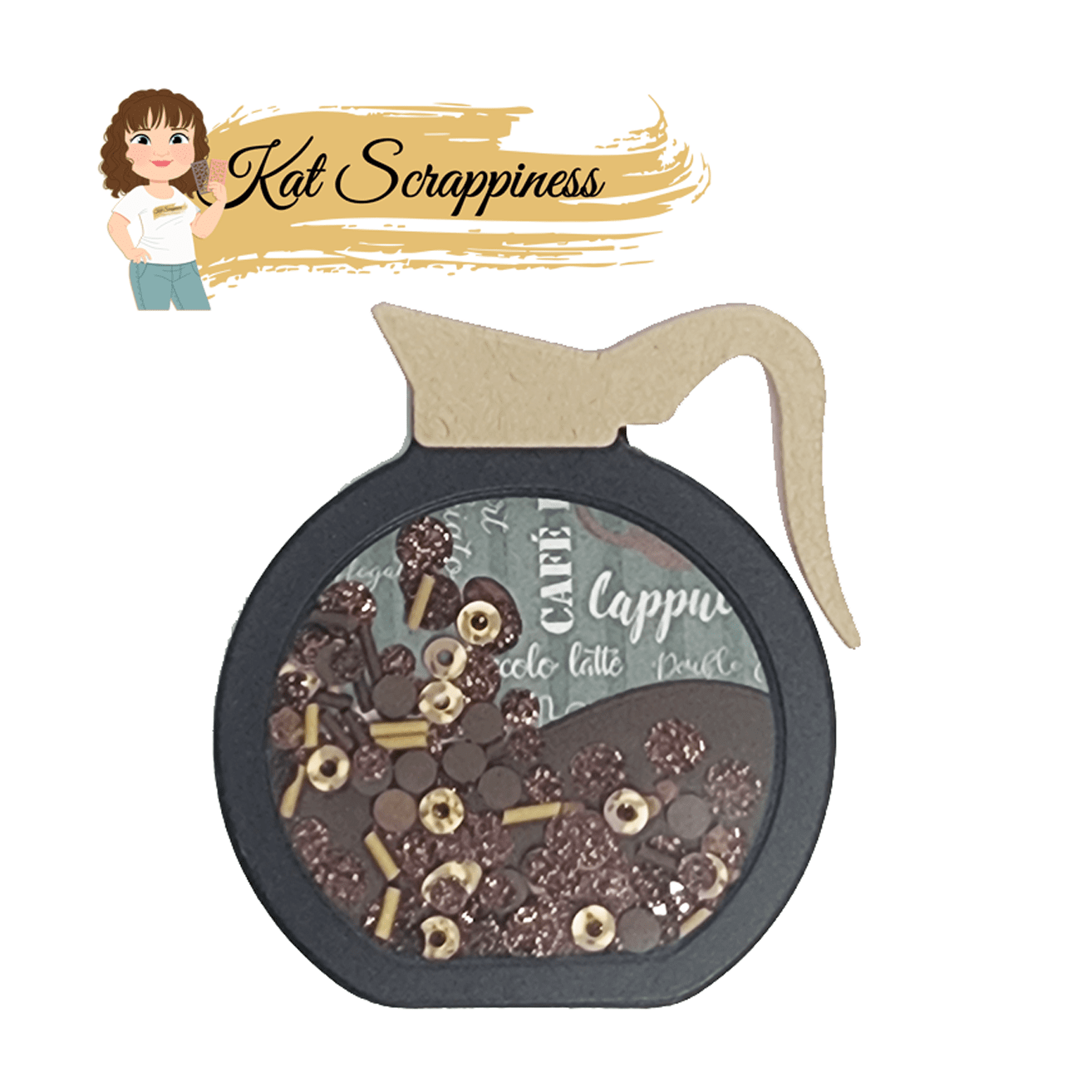 Coffee Pot Shaker Card Craft Dies – Kat Scrappiness