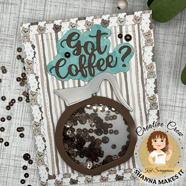 Coffee Pot Shaker Card Craft Dies – Kat Scrappiness