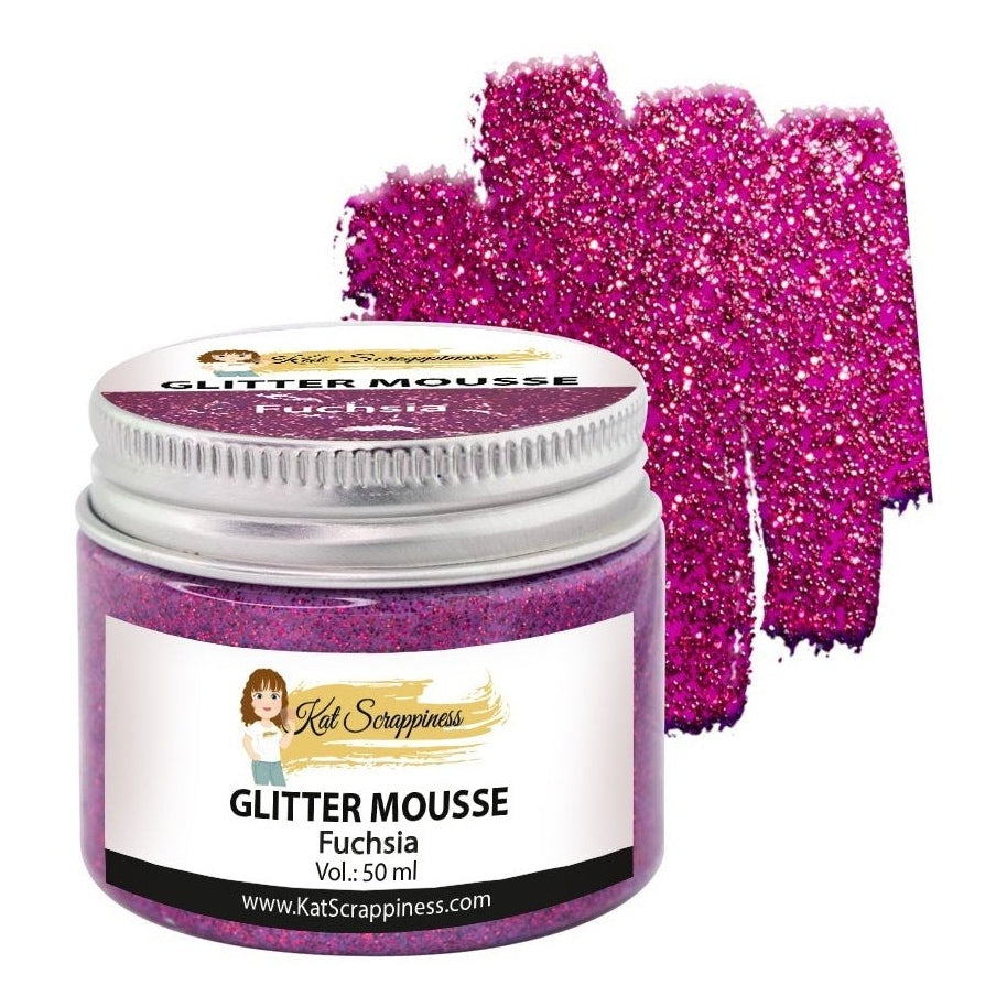 Fuschia Glitter Mousse – Kat Scrappiness