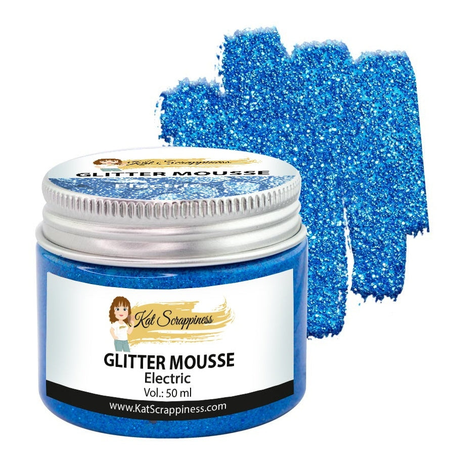 Electric Blue Glitter Mousse – Kat Scrappiness