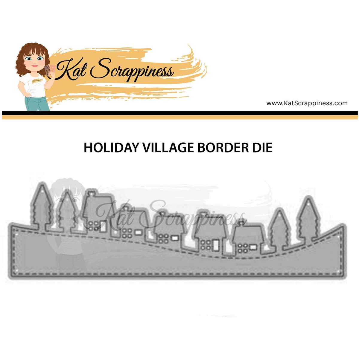 Holiday Village Border Craft Die – Kat Scrappiness