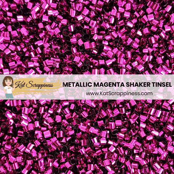 Metallic Magenta Shaker Tinsel - New Release! - Kat Scrappiness