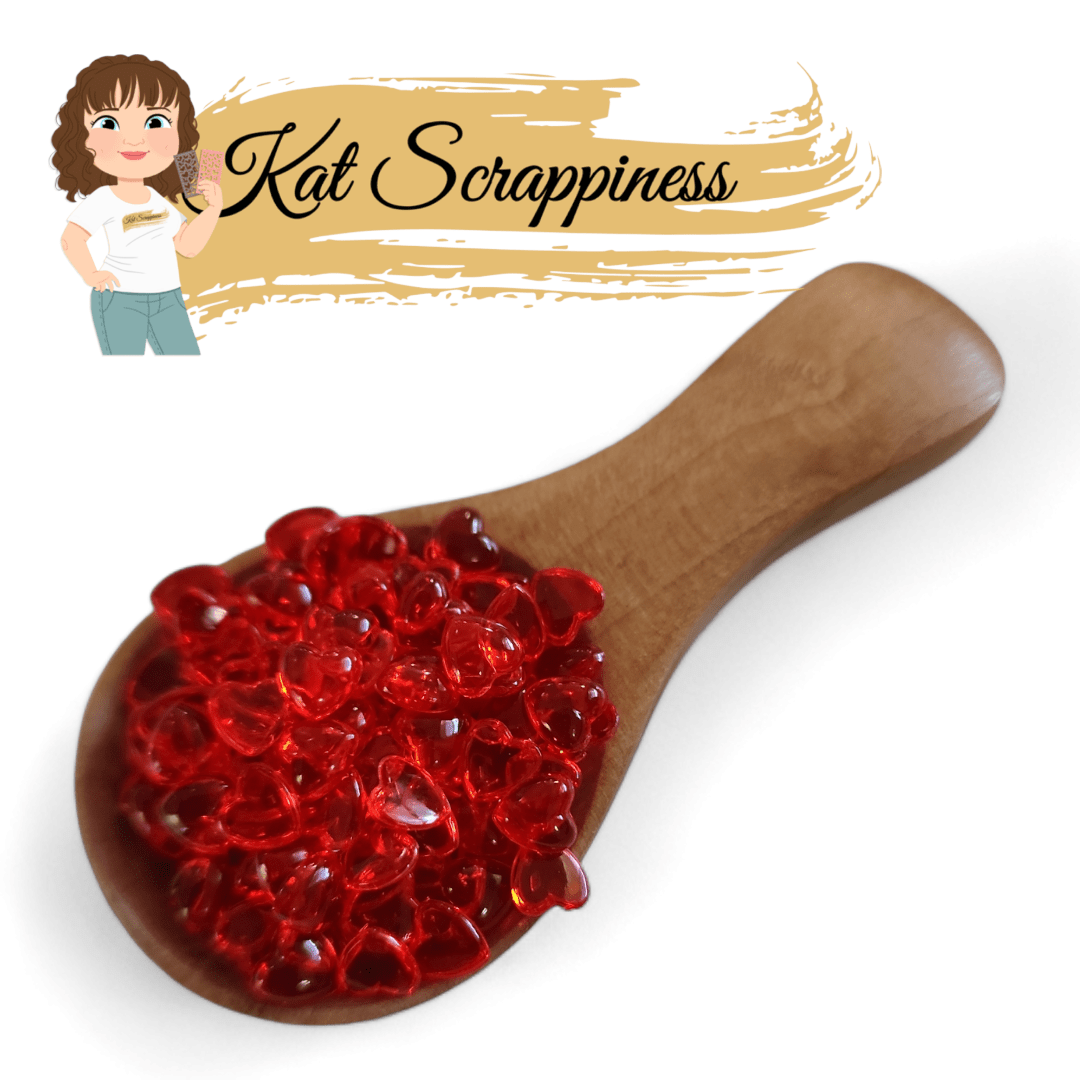 4mm Translucent Red Heart Droplets – Kat Scrappiness