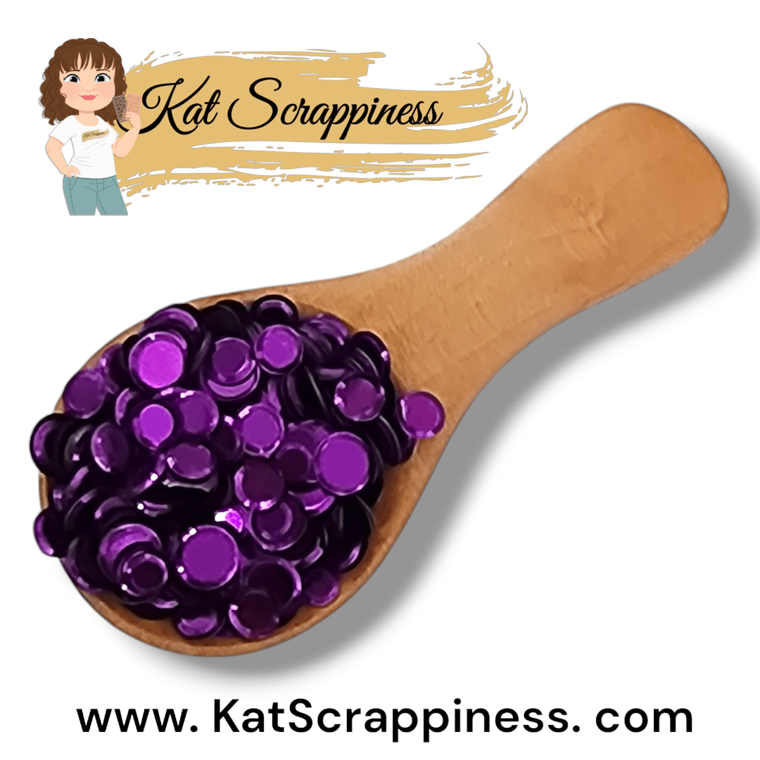Purple Snurple Solid Confetti Sequins - – Kat Scrappiness