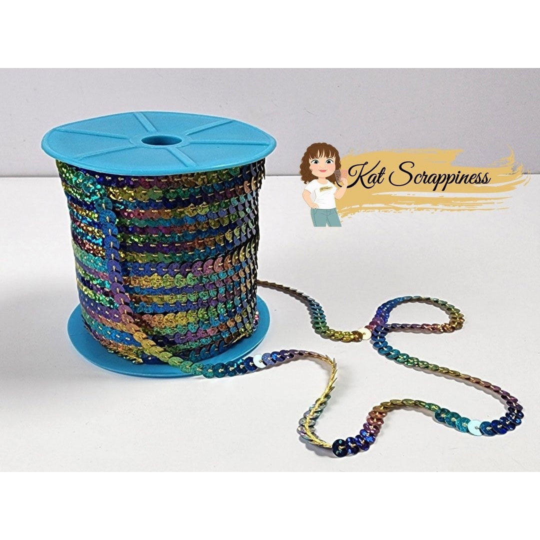 Rainbow Sequin Trim - 5 Feet – Kat Scrappiness