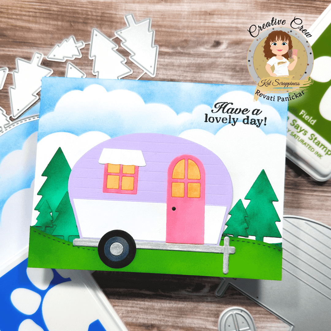 RV There Yet? Retro Camper Craft Die - Kat Scrappiness
