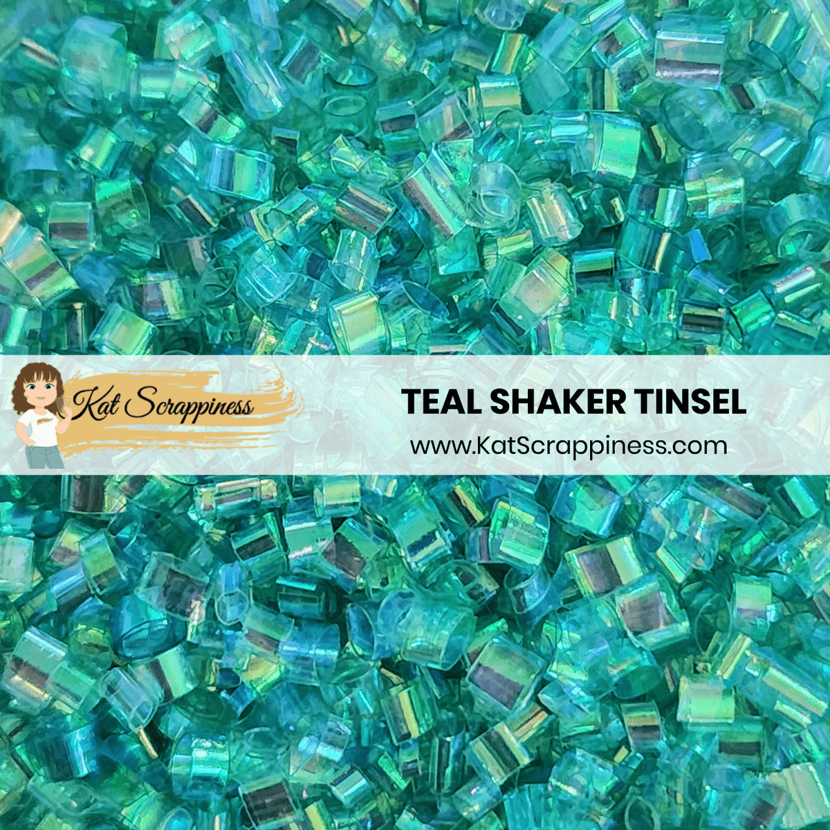 Teal Shaker Tinsel – Kat Scrappiness