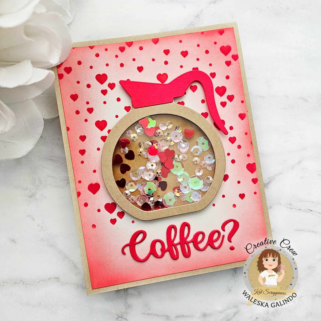 Coffee Pot Shaker Card Craft Dies – Kat Scrappiness