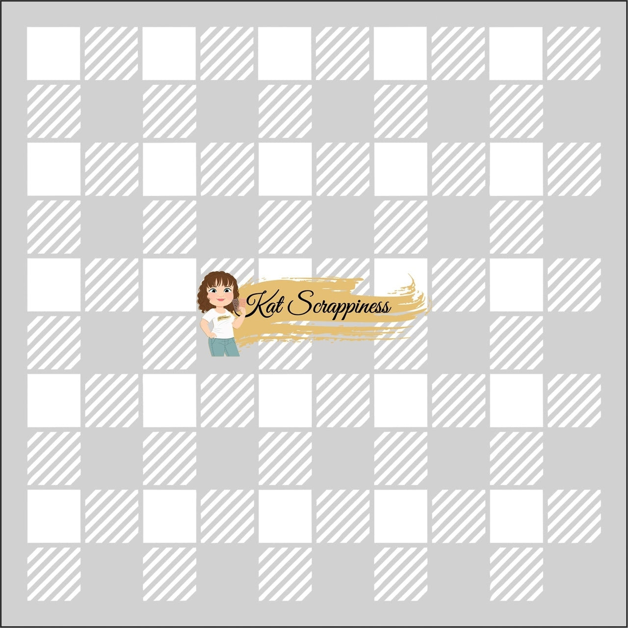 Buffalo Plaid 6x6 Stencil - – Kat Scrappiness