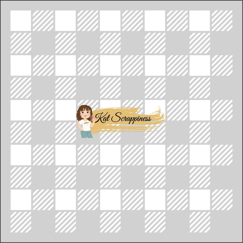 Buffalo Plaid 6x6 Stencil - – Kat Scrappiness