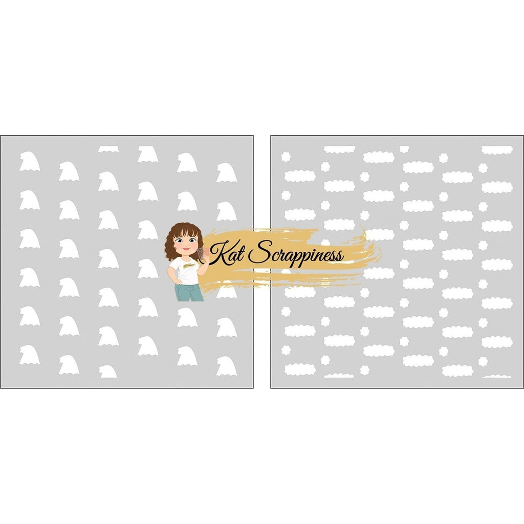 Layered Santa Hats 6x6 Stencil Set 2pk – Kat Scrappiness