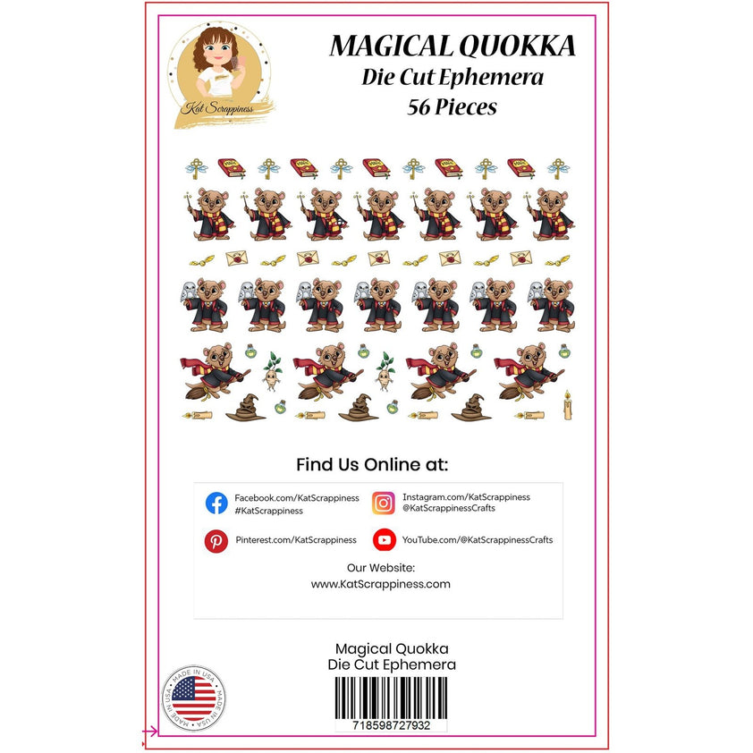 Magical Quokka Ephemera Pack - 56pc – Kat Scrappiness