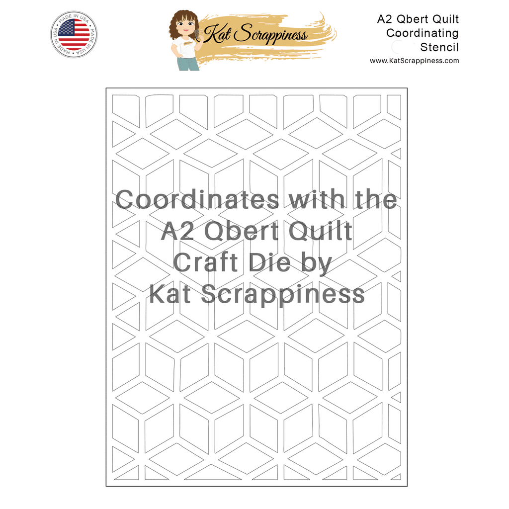 Qbert Quilt Coordinating Stencil – Kat Scrappiness