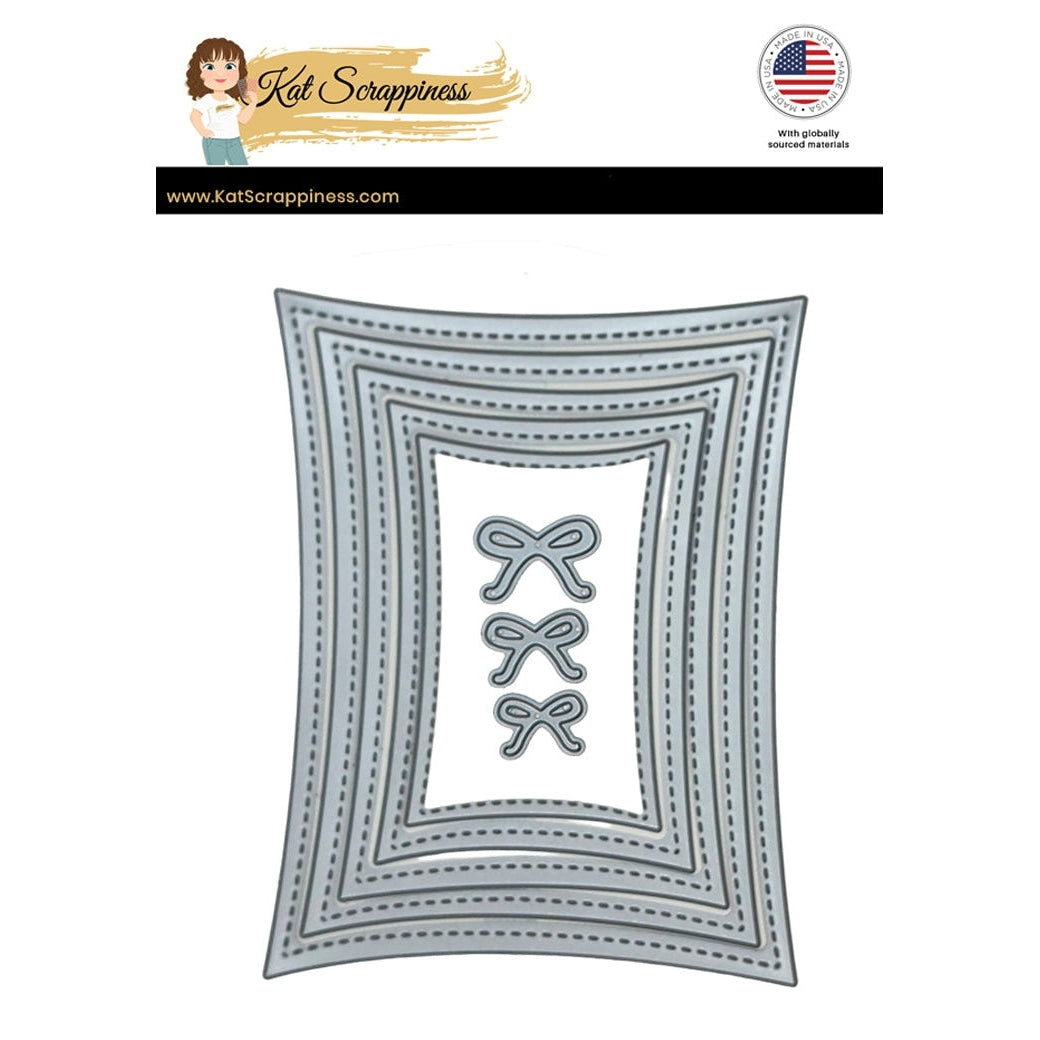 Stitched Wacky Frames Craft Dies (with Mini Bows) – Kat Scrappiness