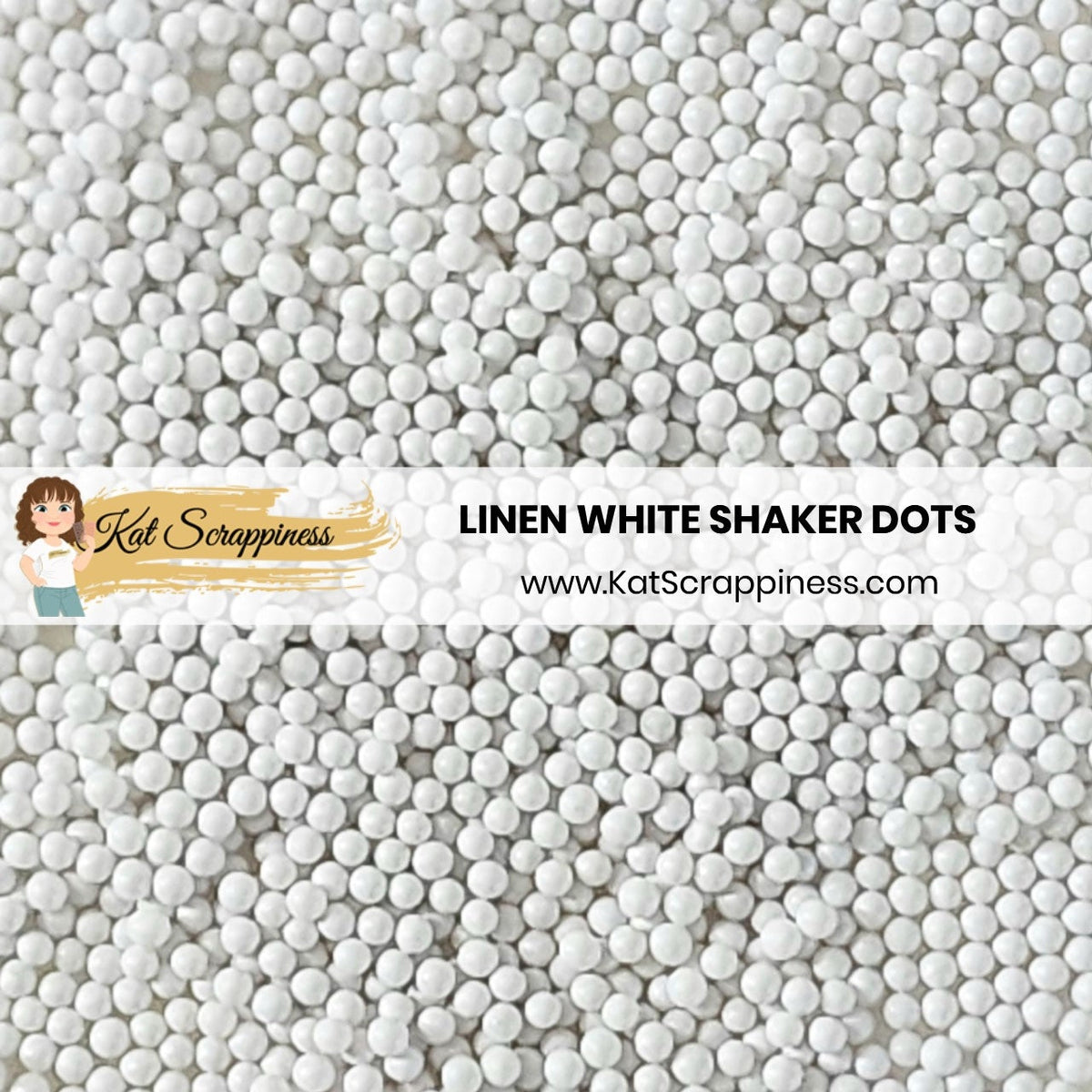 White Linen Shaker Dots – Kat Scrappiness