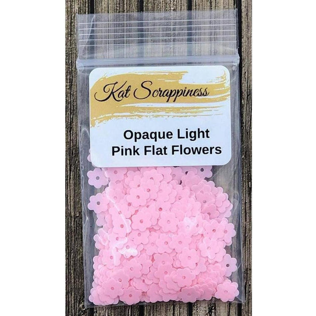 Opaque Light Pink Flat Flower Sequins Shaker Card Fillers – Kat Scrappiness