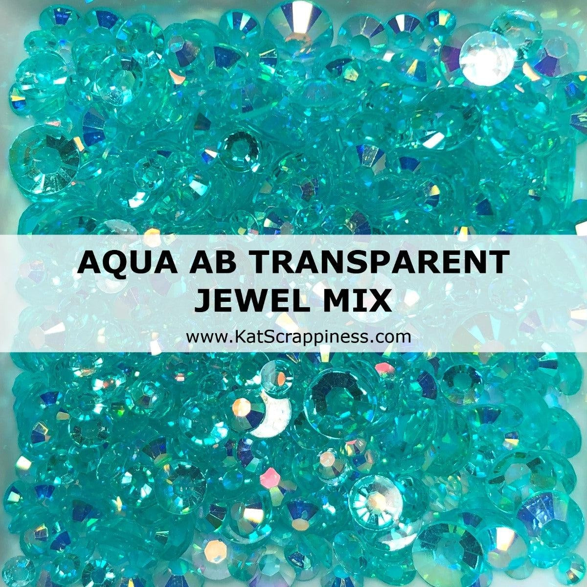 Aqua AB Transparent Jewel Mix – Kat Scrappiness
