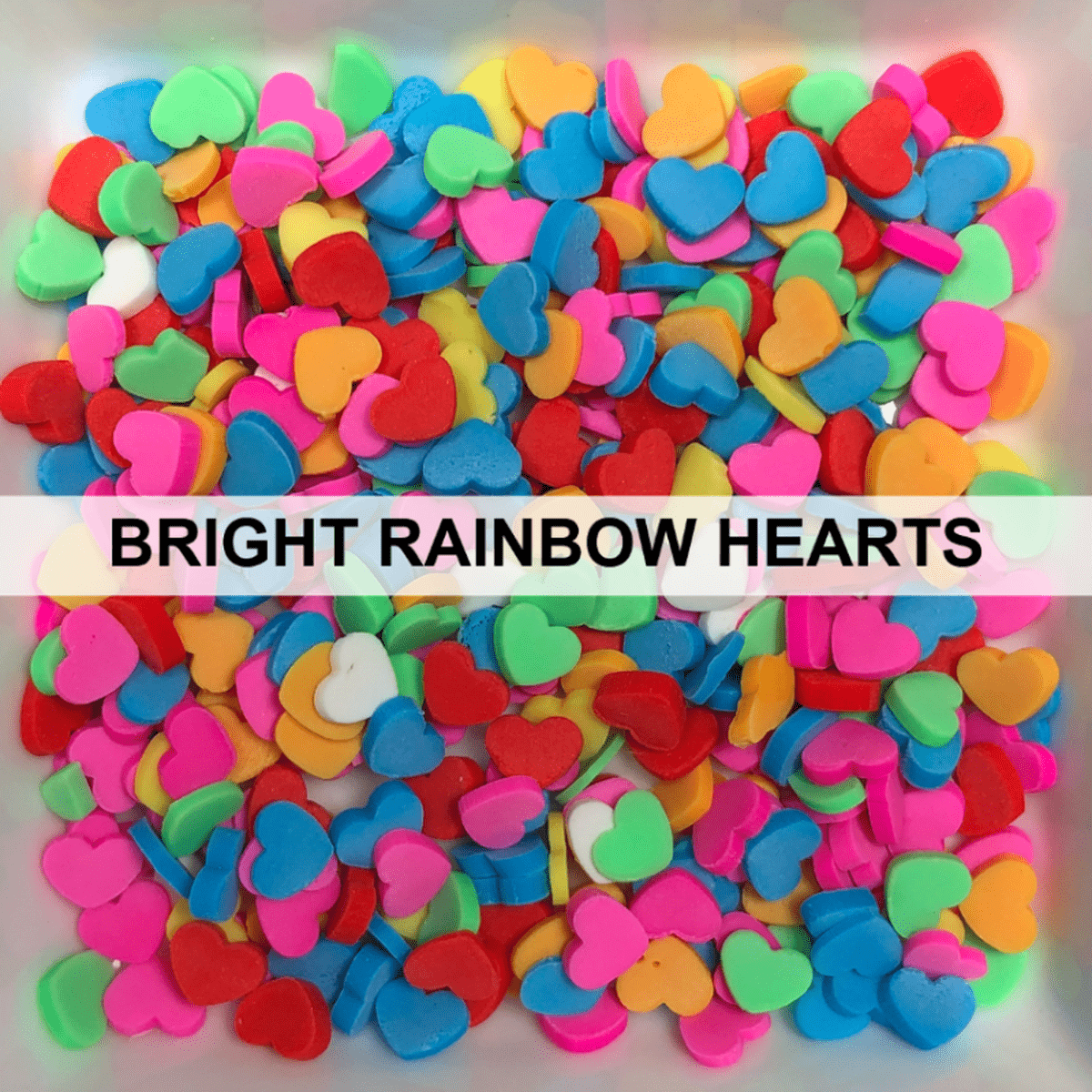 Bright Rainbow Hearts Sprinkles - Kat Scrappiness