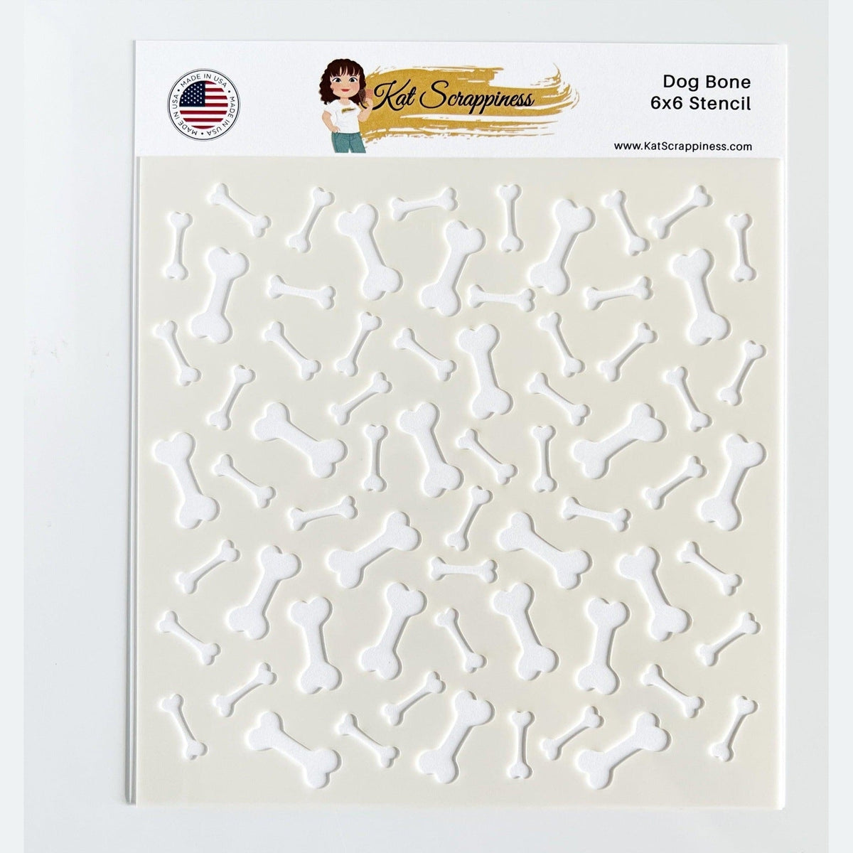 Dog Bone 6x6 Stencil – Kat Scrappiness
