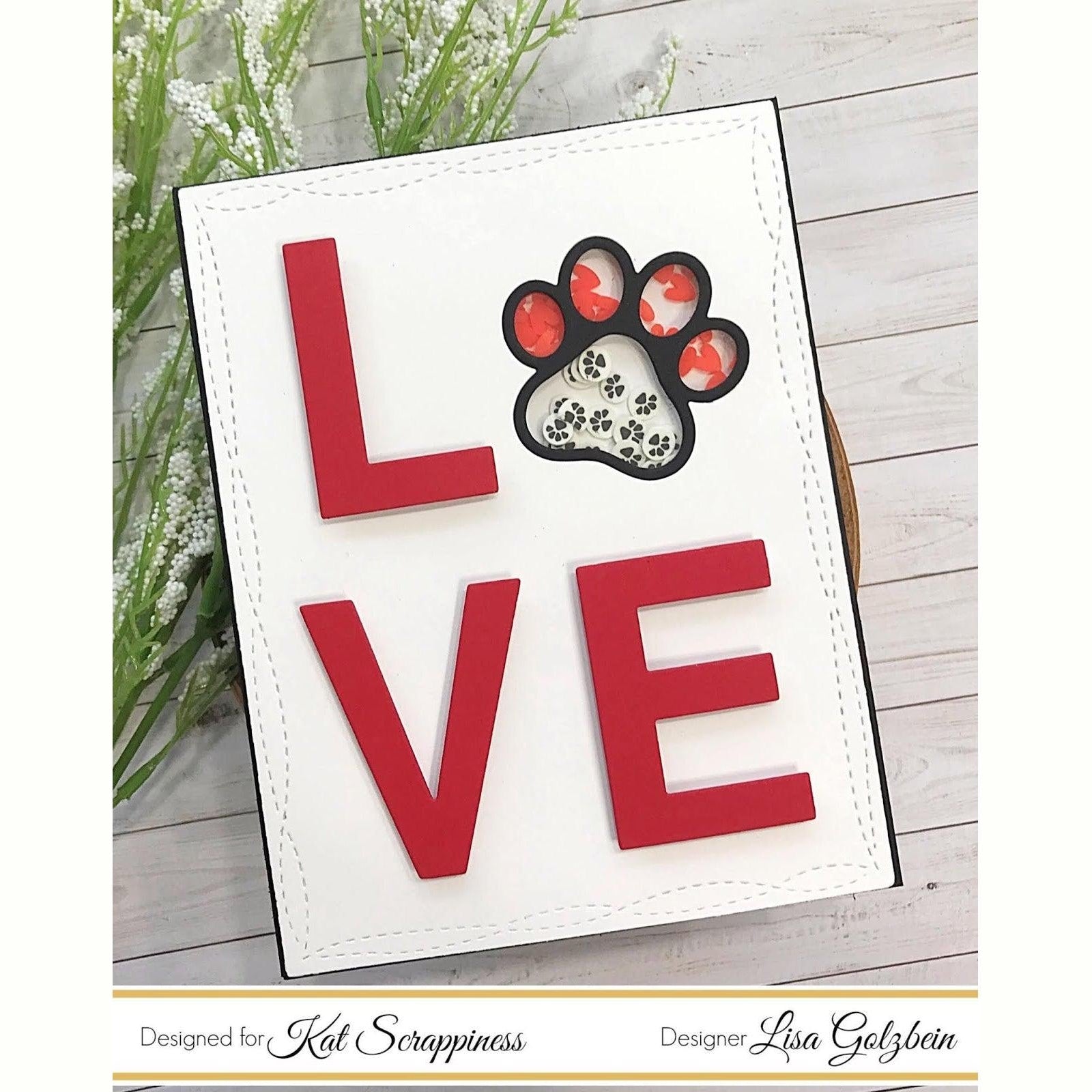 Wonky Wavy Stitched Rectangle Craft Dies - Kat Scrappiness