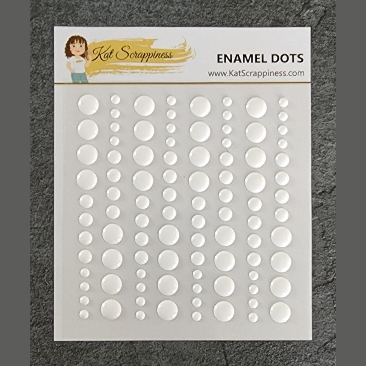 White Enamel Dots - 96pc – Kat Scrappiness